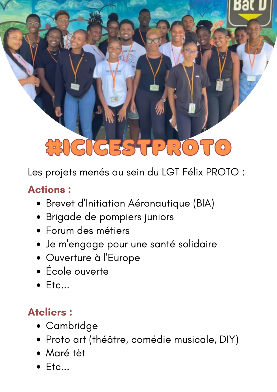 Journée porte ouverte au lycée F.PROTO – LGT FELIX PROTO